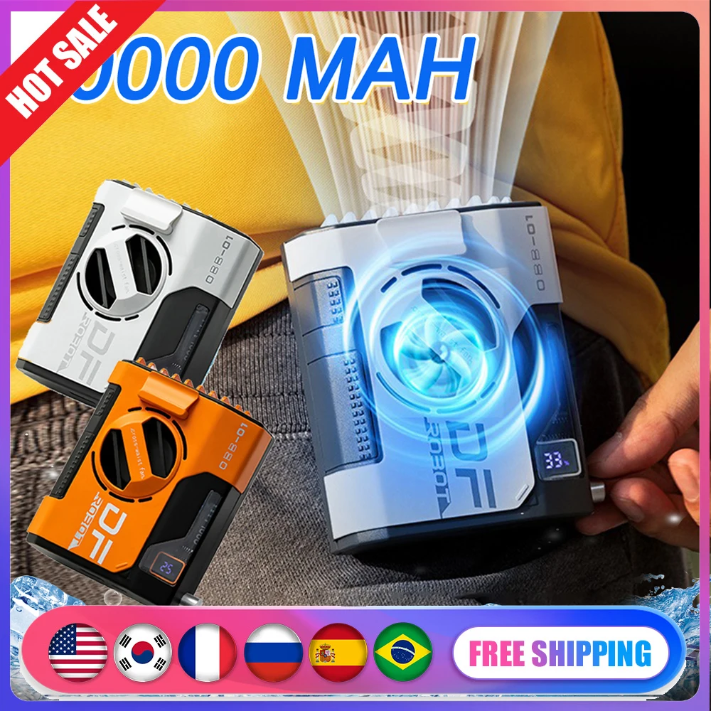 10000mAh-Hanging-Neck-Fan-Summer-Electric-Mini-Small-Fan-5000mAh-USB ...