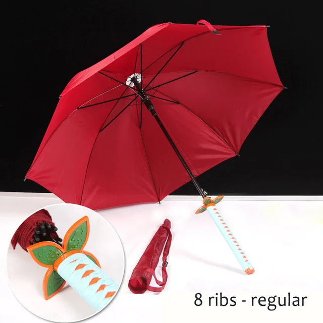 Demon Slayer Kimetsu No Yaiba Folding Umbrella Red ストア