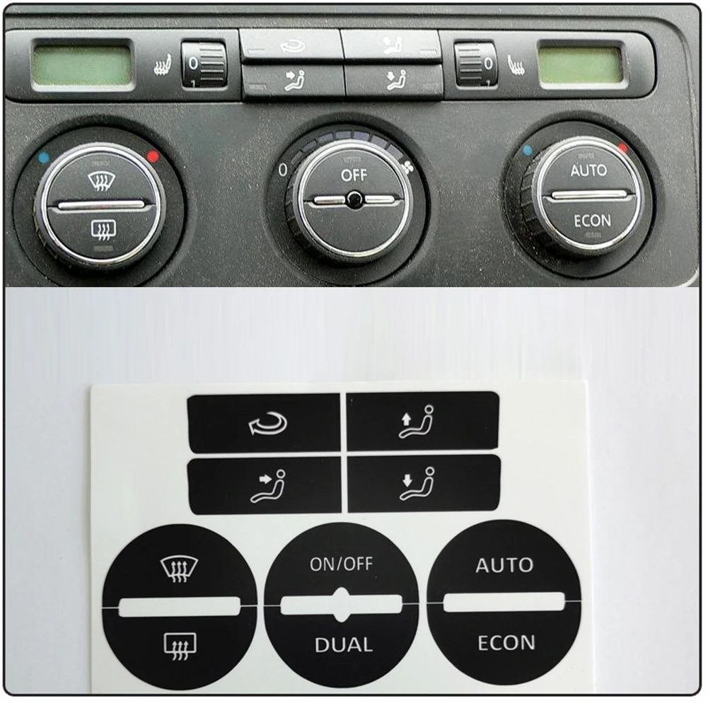 Car-Button-Repair-Stickers-For-GOLF-Mk5-04-08-Car-Center-Console-AC ...