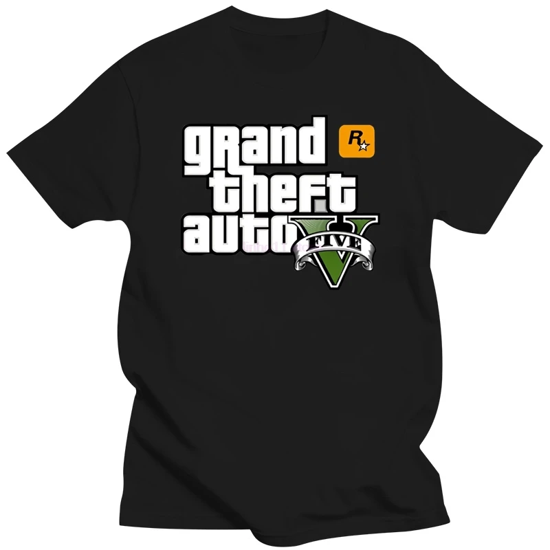 Grand Theft Auto GTA T Shirt Men Street Long with GTA 5 T-shirt Men ...