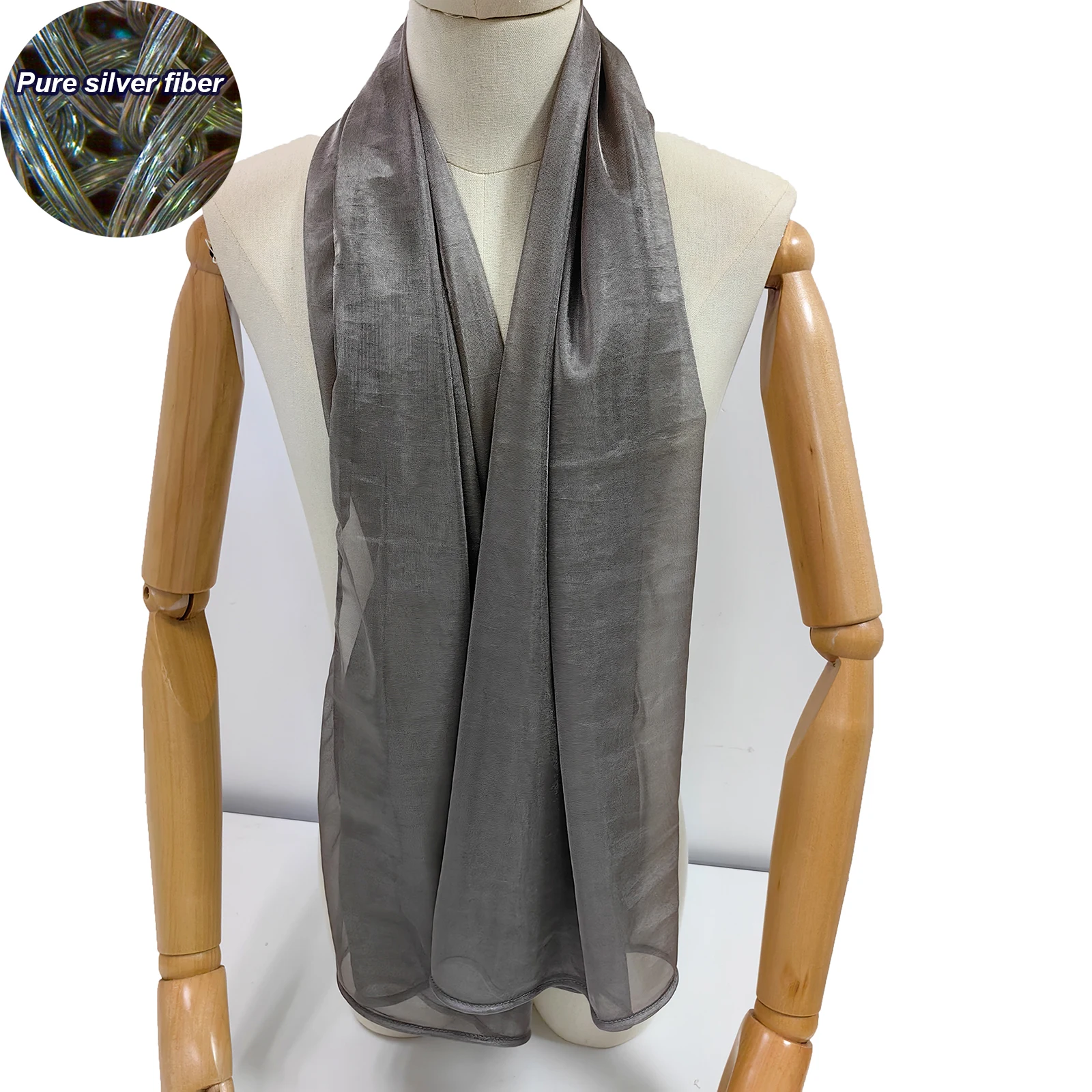 EMF-Protection-Silver-Fiber-Scarf-Multi-function-Gauze-Kerchief-Anti-radiation-Antibacteria ...