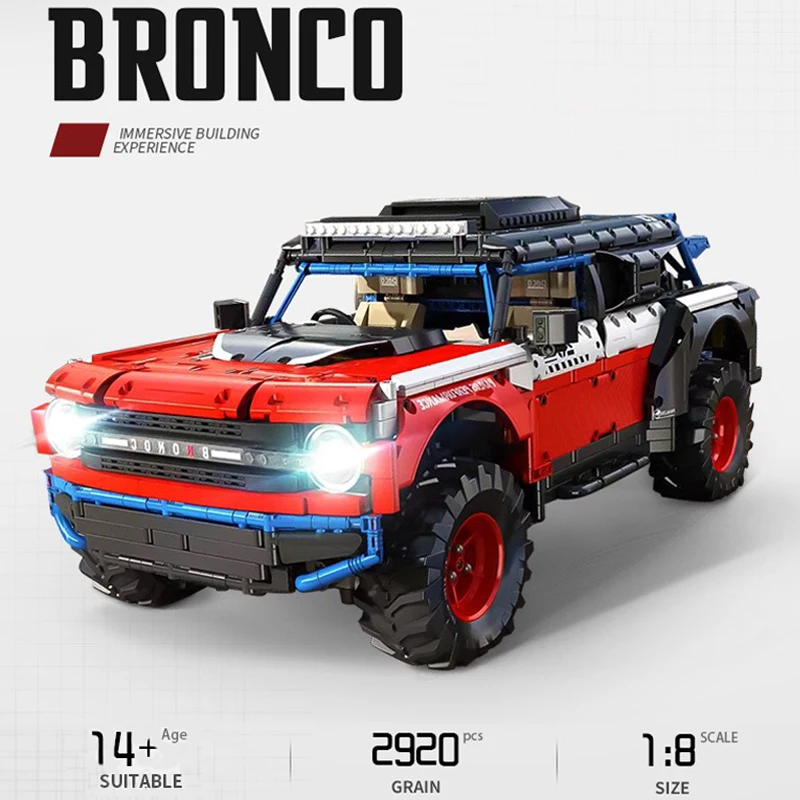 1-8-Technical-Bronco-Off-Road-Vehicle-Building-Blocks-RC-Remote-Control ...