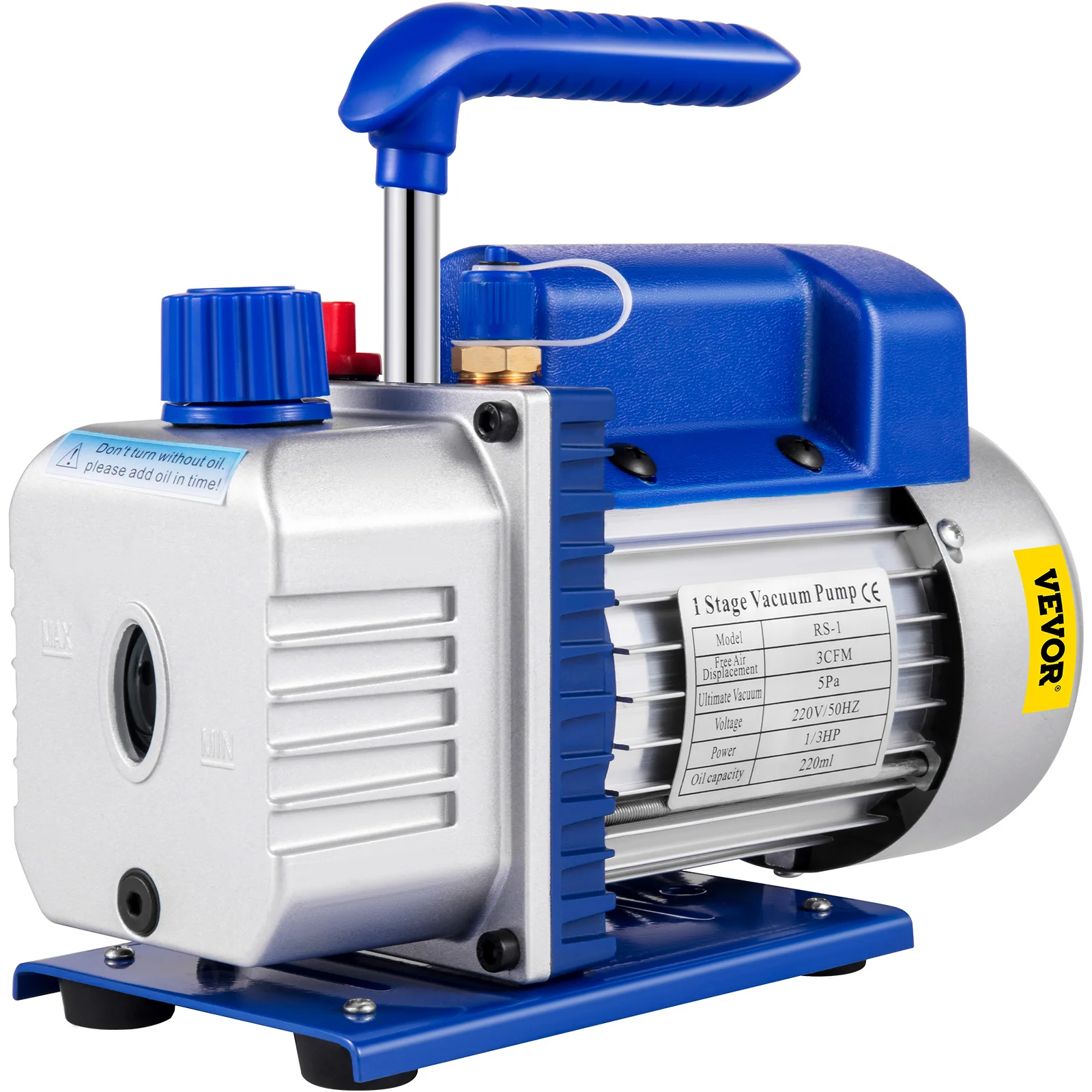 VEVOR-Refrigerant-Vacuum-Pump-3CFM-One-Stage-HVAC-for-Household-Air ...