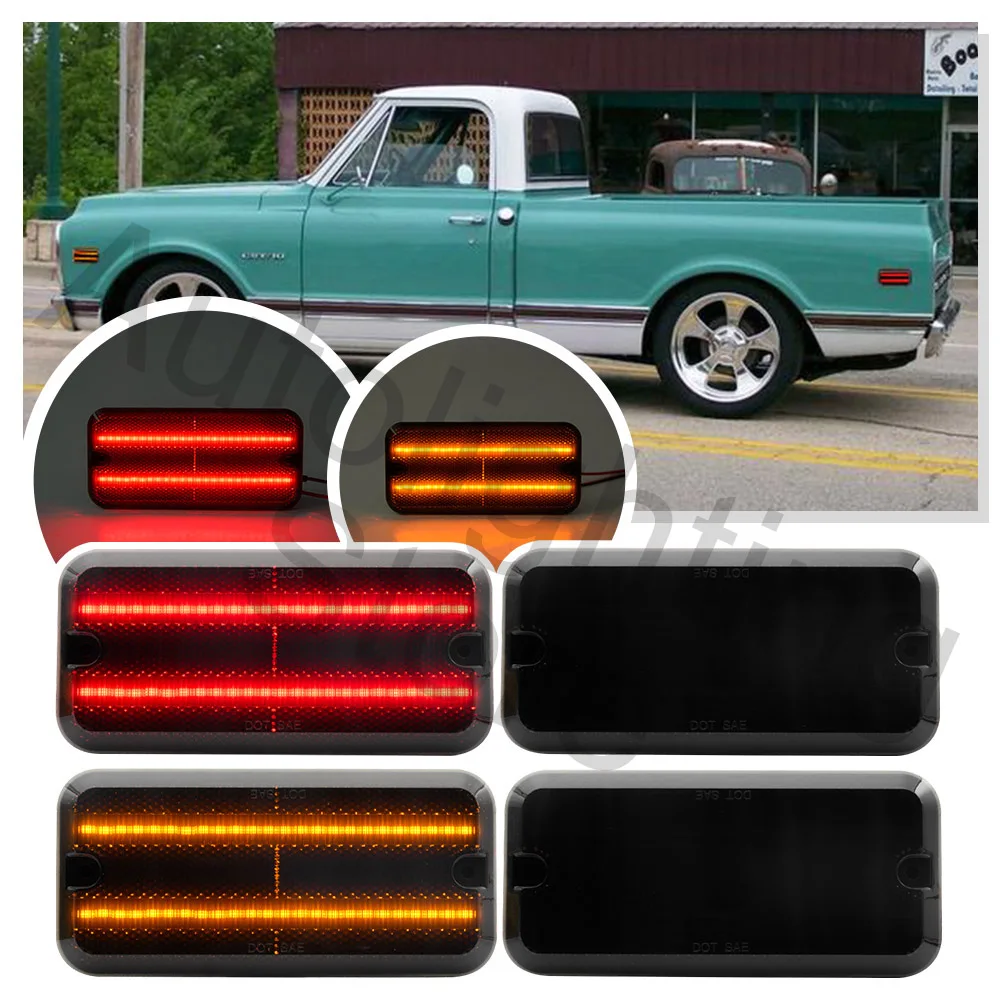 4PCS-Front-Rear-side-marker-light-Fender-Turn-Signal-Lights-for-Chevy-C ...
