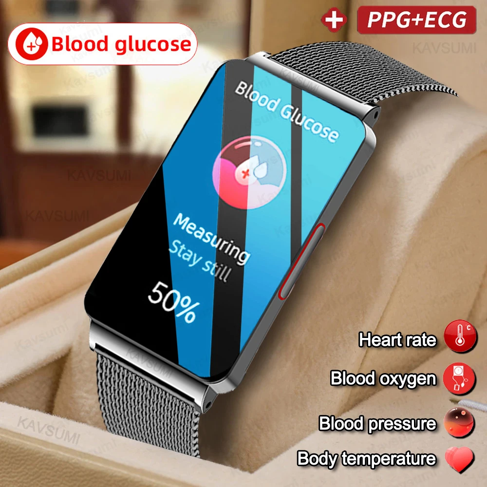 Neue Blutzucker Smartwatch Männer Frauen EKG ppg Bluts auer stoff thermometer Messung ...