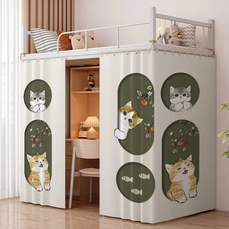Blackout Bunk Bed Curtains - Breathable Privacy Panels for Loft/Canopy ...
