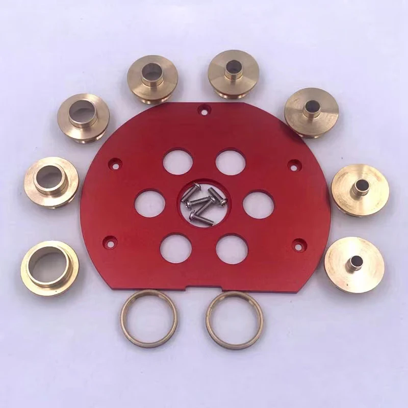 Brass-Router-Template-Guide-Bushings-With-Drilled-Holes-Round-Base ...