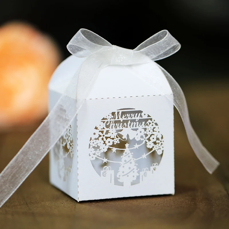 50-100Pcs-Laser-Cut-Christmas-Tree-Candy-Box-Chocolate-Snowflake-Bells ...