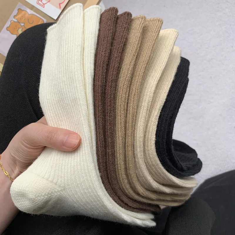 Warm-Autumn-Brown-Socks-Sea-Salt-Cream-Rolls-Multi-Color-Medium-Tube ...