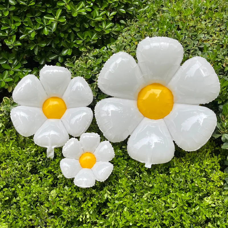 3/5/10Pcs Daisy Themed Balloons Multi Size Sunflower Aluminum Foil ...