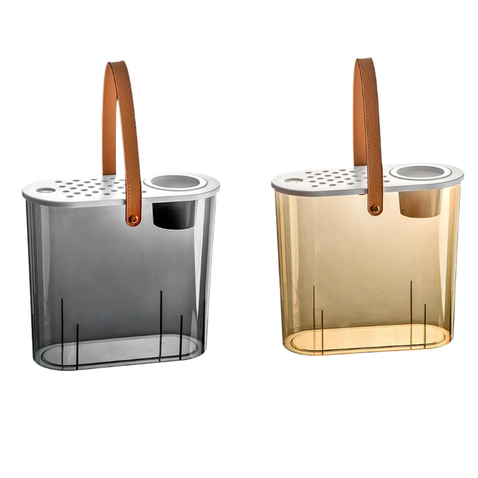 Garbage Container Waste Basket Clear Coffee Table Drain Bucket ...