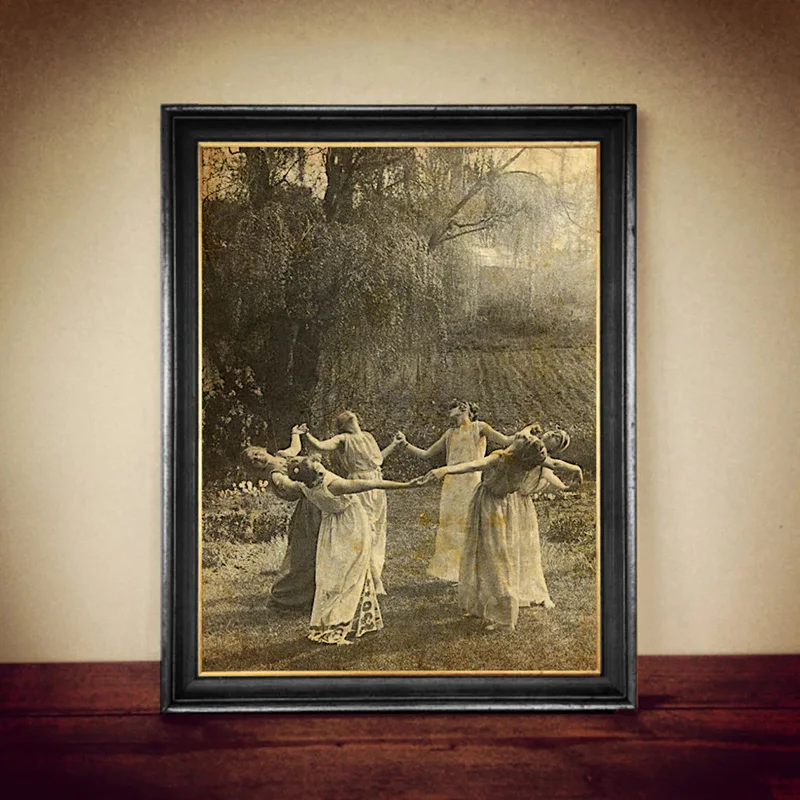 The Circle of Dancing Witches Poster Print Retro Dark Occult Gothic ...
