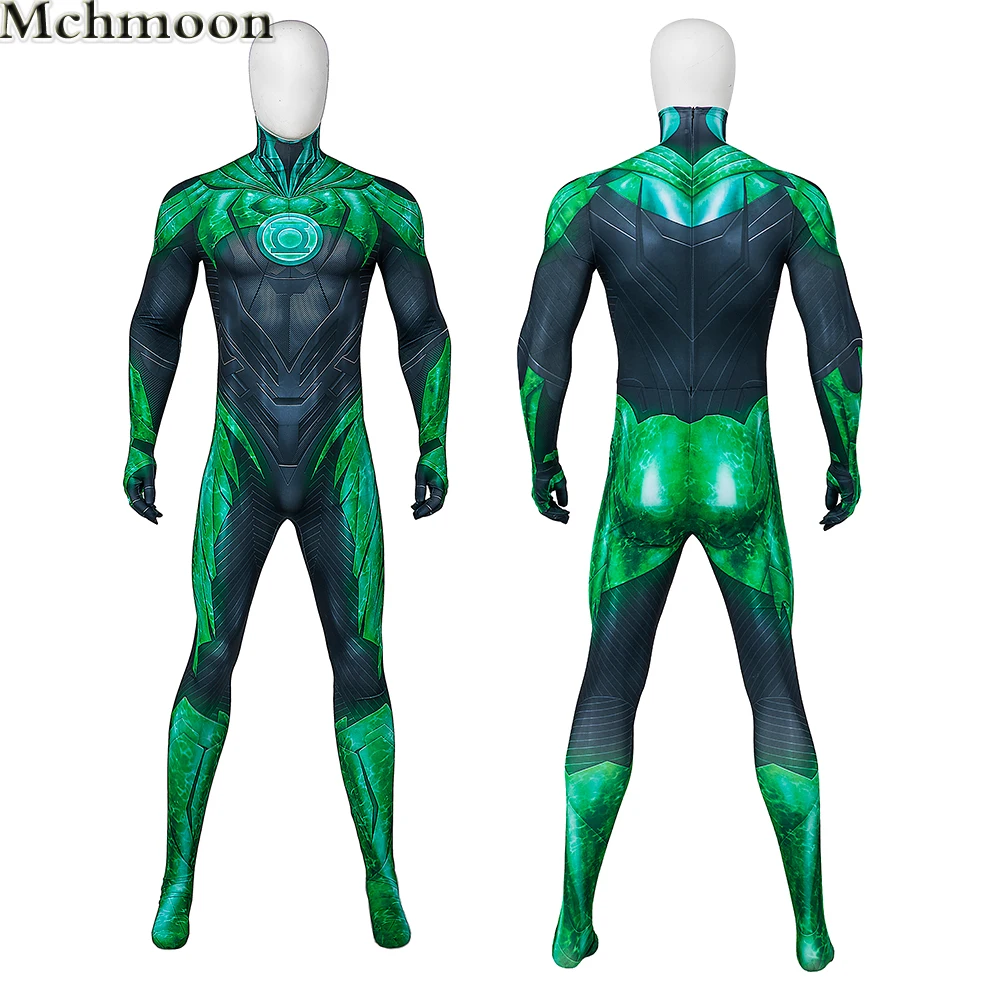 New Lantern Jumpsuit Adults Green Superhero Cosplay Costume Squad ...