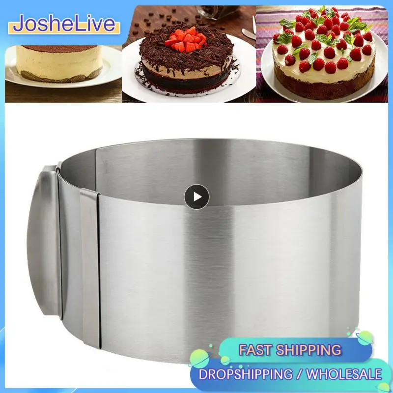 Pieces-Adjustable-Cake-Ring-Set-Stainless-Steel-Round-Cake-Mold-and ...