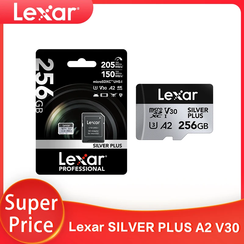 Lexar-SILVER-PLUS-Memory-Card-64GB-128GB-256GB-Read-Speed-Up-To-205mb-s ...