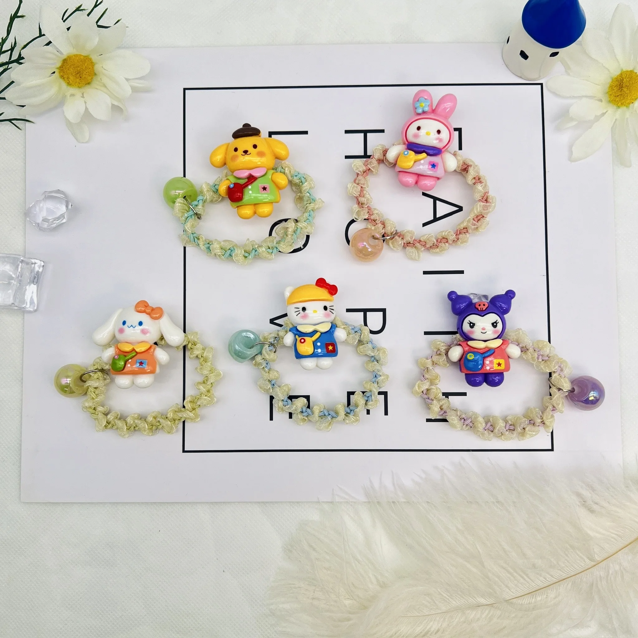 Korean-INS-Style-Cartoon-Knit-Sanrio-Elastic-Hair-Ties-Cute-Sweet ...