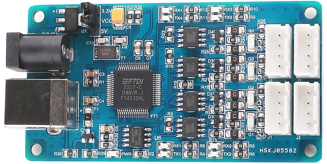 USB Serial Cable RS485 Multiple Ways 4 Ports Channels Converter Board ...