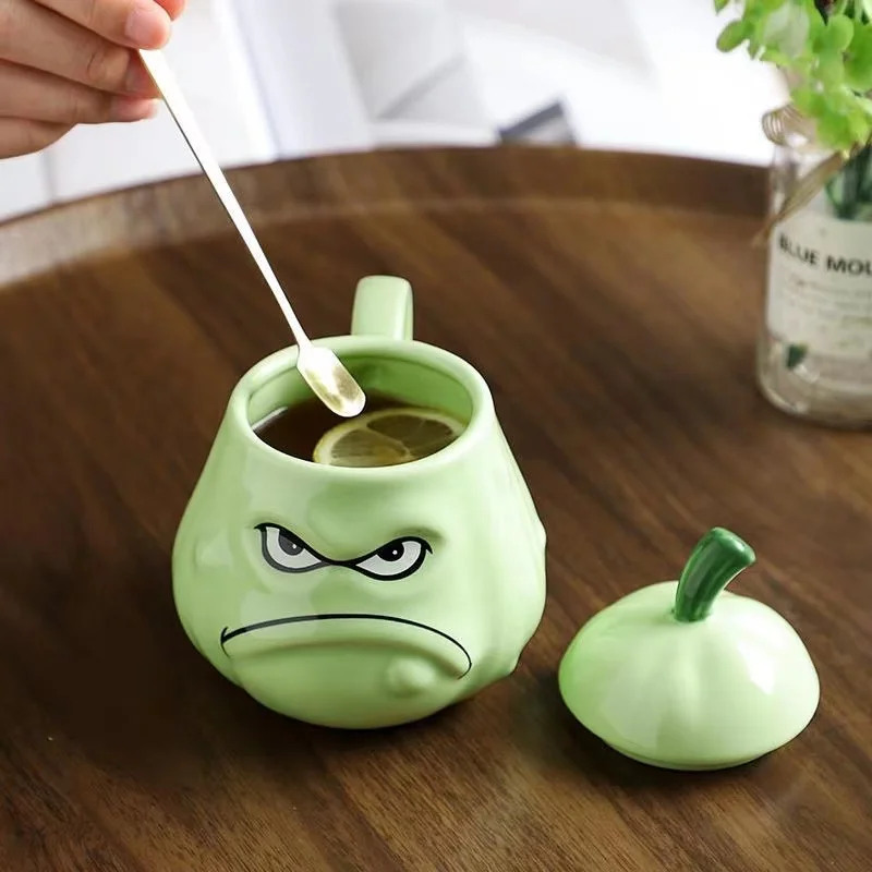 450ml Creative Angry Squash Ceramic Mug Funny Drinking Water Cup Coffee ...