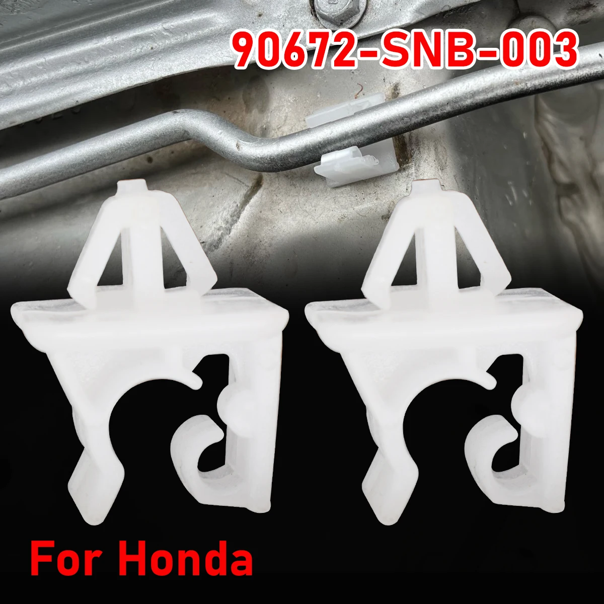 2x Car Auto Hood Bonnet Support Prop Rod Clamp Holder Clips 90672-SNB ...