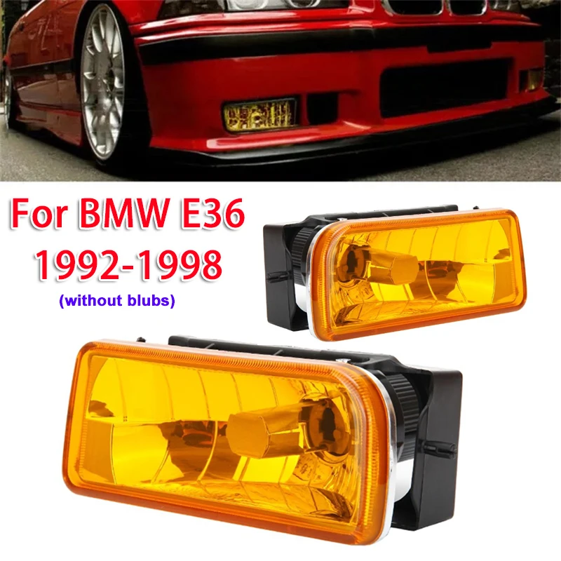1pair-Yellow-Smoked-White-Shell-Front-Bumper-Fog-Lights-for-BMW-3 ...