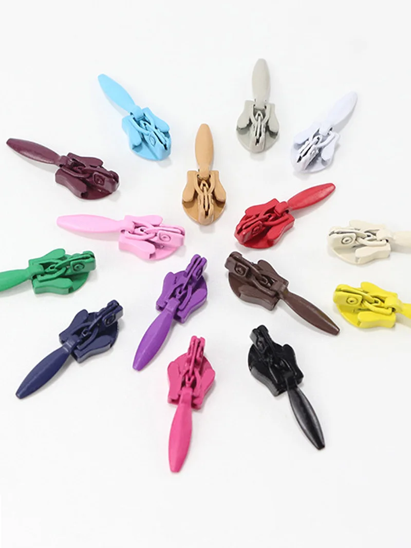 20pcs 3# Colored Nylon Invisible Zipper Puller DIY Sewing Clothing ...