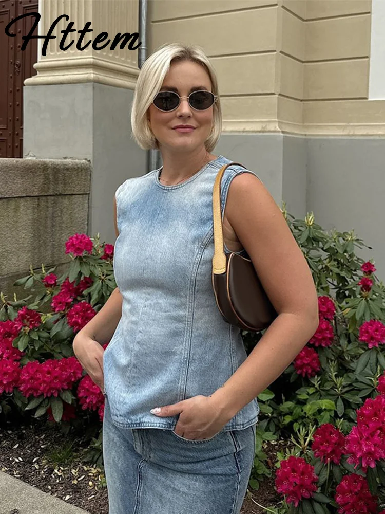 Sexy-Denim-Backless-Lace-Up-Vest-Women-Slim-O-neck-Sleeveless-Spliced ...