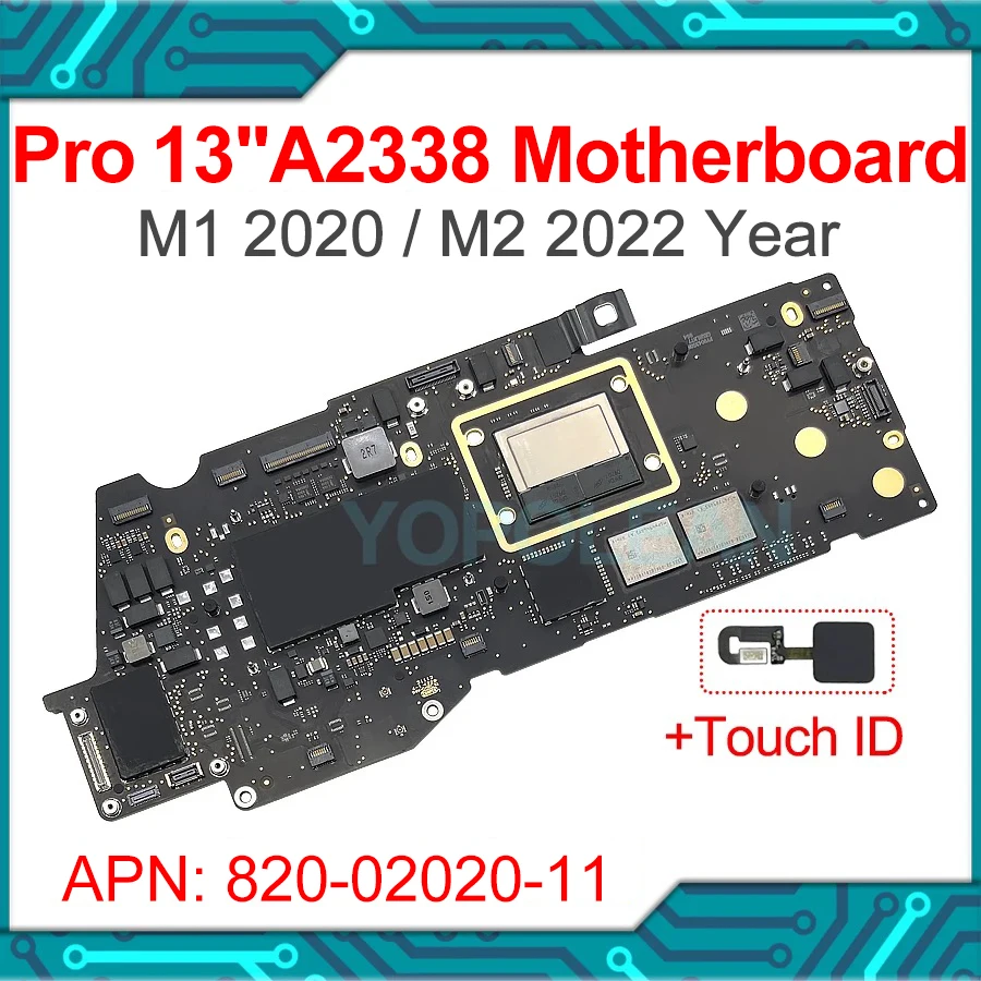 Original A2338 Logic Board For MacBook Pro 13" M1 M2 A2338 Motherboard ...