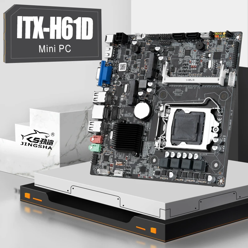 Jingsha Mini Itx H61 Motherboard Lga1155 Support I3i5i7 Processor Ddr3 ...
