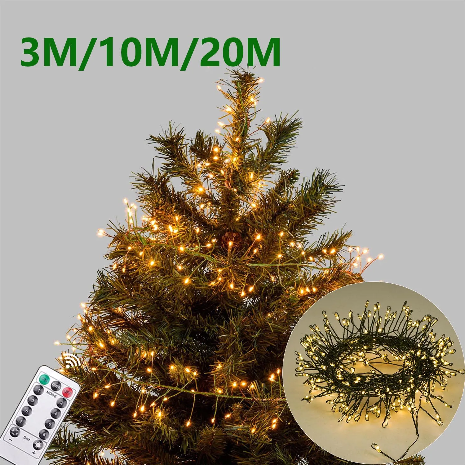 20M-500-LED-Cluster-Christmas-String-Lights-Outdoor-Decoration-Indoor ...