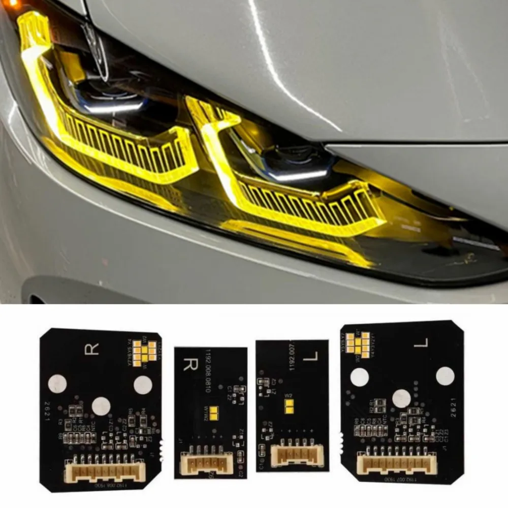 Yellow DRL LED Modules Board For 2021 BMW 4' G22 G23 M3 M4 LED Laser ...