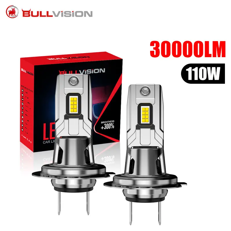 H7 Led Plug and Play Headlight 1:1 Mini Size Headlamp 110W 30000LM ...