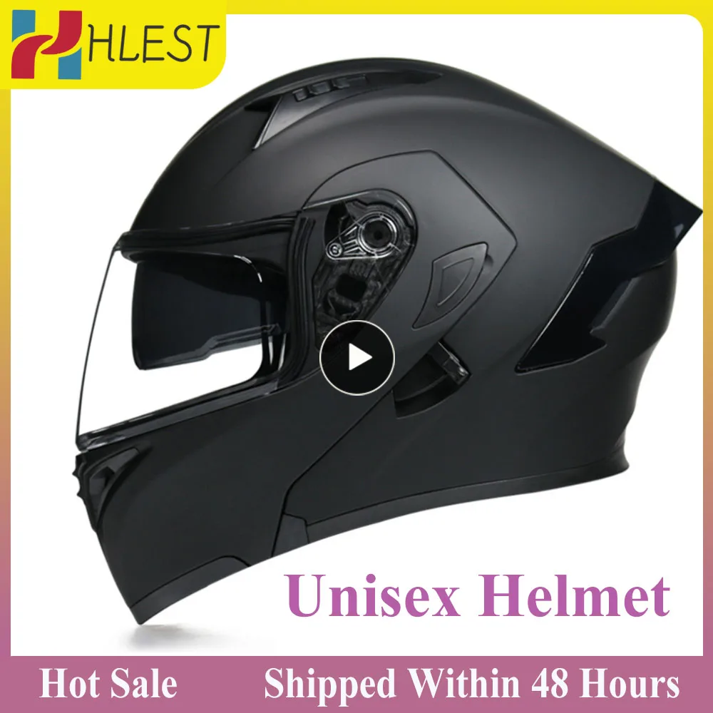 Unisex-Motorcycle-Helmet-Double-Lens-Cross-Section-Helmet-Safety ...