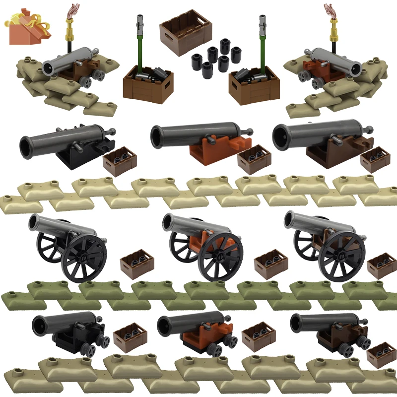 Moc-Napoleonic-Medieval-War-Artillery-Trenches-Mini-Bomb-Box-Beanbag ...