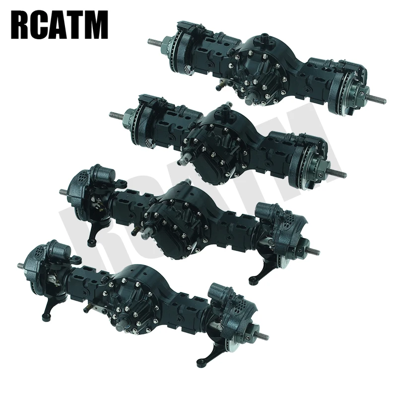 Metal CNC Front and Rear Through Differential Drive Axles for 1/14 ...