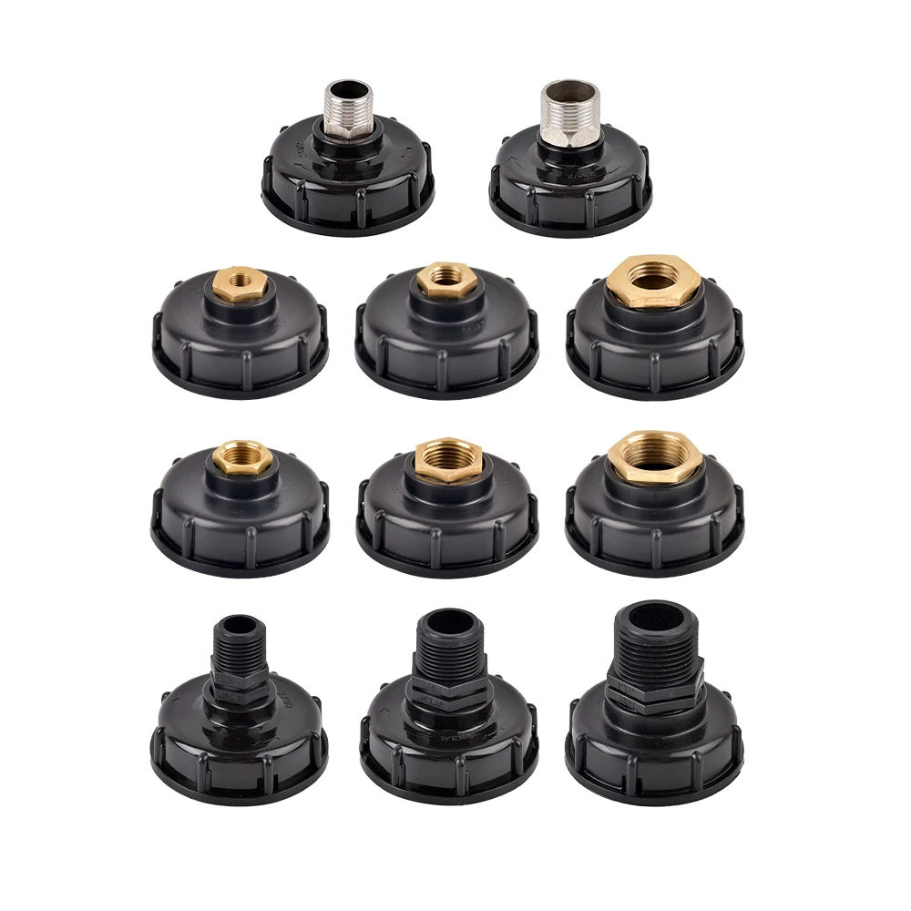 S60x6 Coarse Thread to 1/8" 1/4" 1/2" 3/4" Male Female Thread IBC Water ...