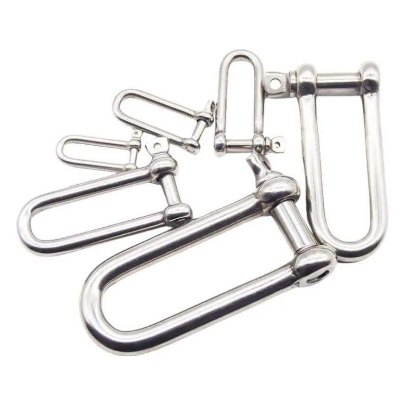 304 Stainless Steel Long D Shackle Load Clamp M4-M16 for Chains ...