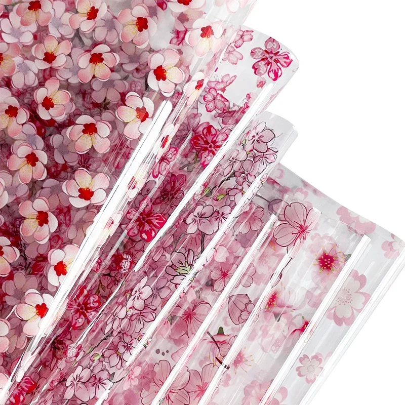30x135cm-0-3mm-Pink-Flower-Printed-PVC-Vinyl-Beautiful-Floral-Pattern ...