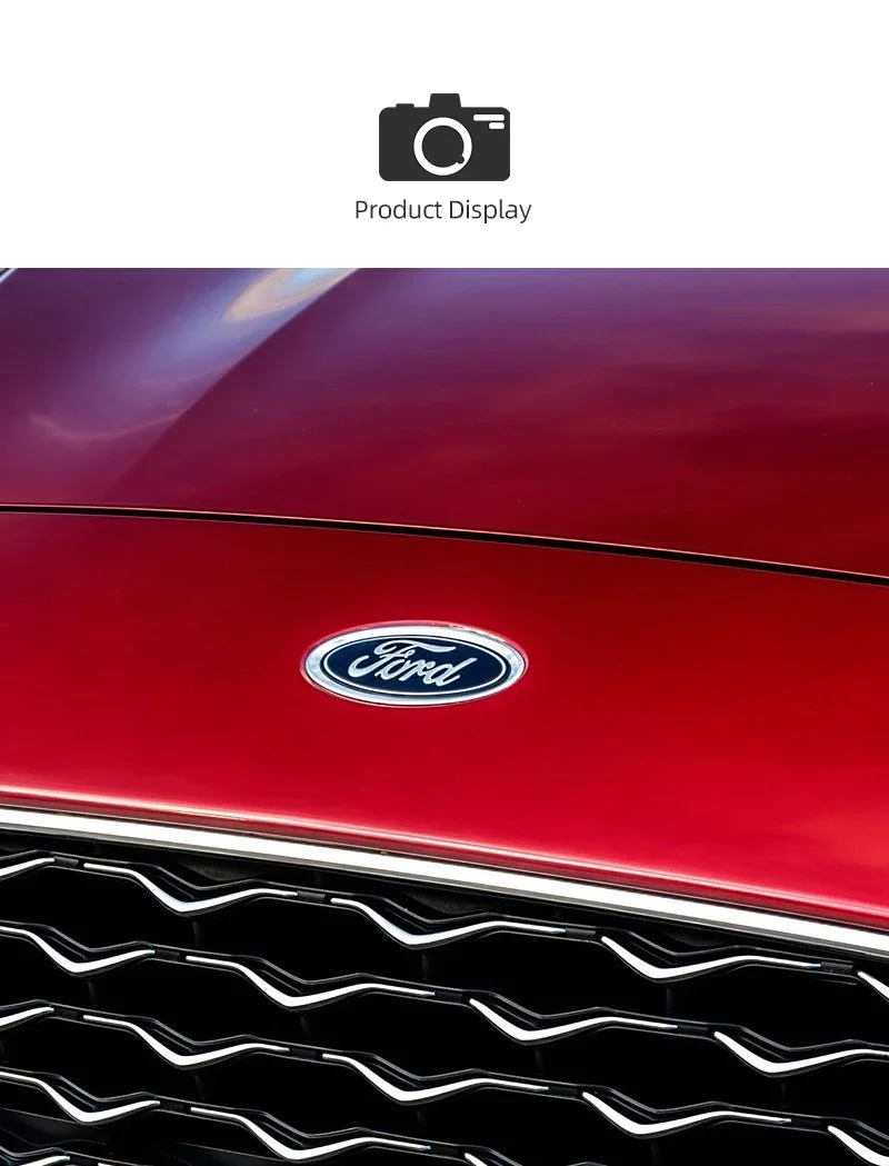 Car front grille Emblem Rear trunk Logo Badge Sticker For Ford Mondeo ...