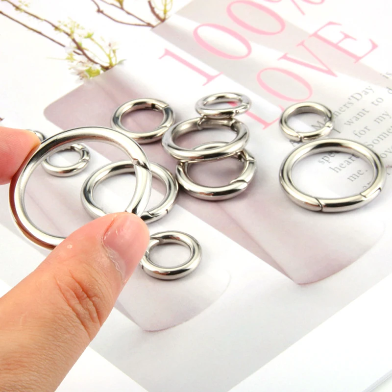 12-35mm-Stainless-Steel-Spring-Clasps-Keyring-Hooks-for-Keychain-Key ...