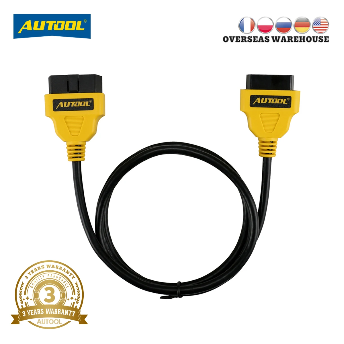 ELM327 Cable de extensión OBD2, 16 Pines, 1,5 m, 16 Pines, ELM327, OBD ...