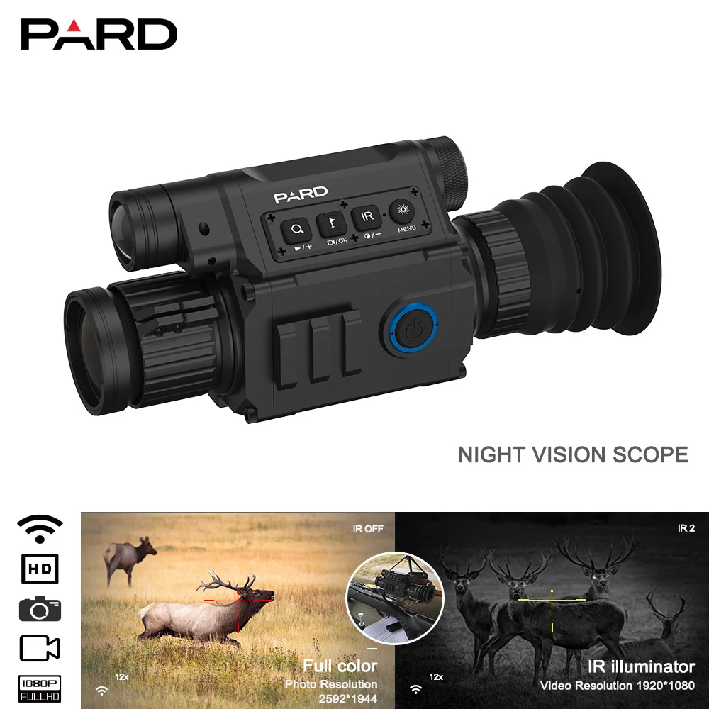 Pard Nv008p Vision Nocturne Portée 6.5-13x Wifi Optiques De Chasse Nv Monoculaire 200m 850nm Vue ...