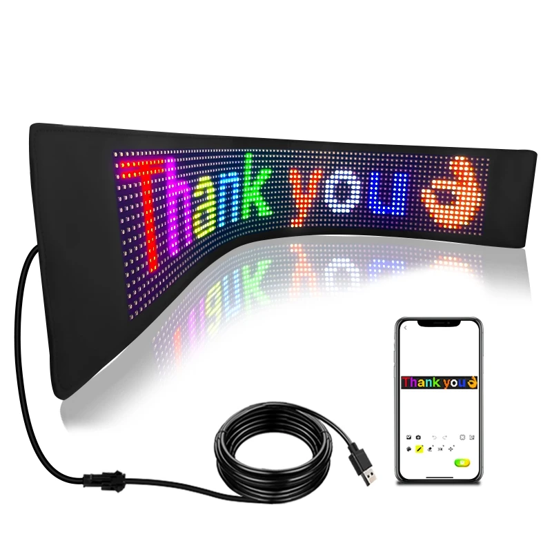 Flexible-Advertising-LED-Display-Bluetooth-Programmable-Text-Logo-Light ...