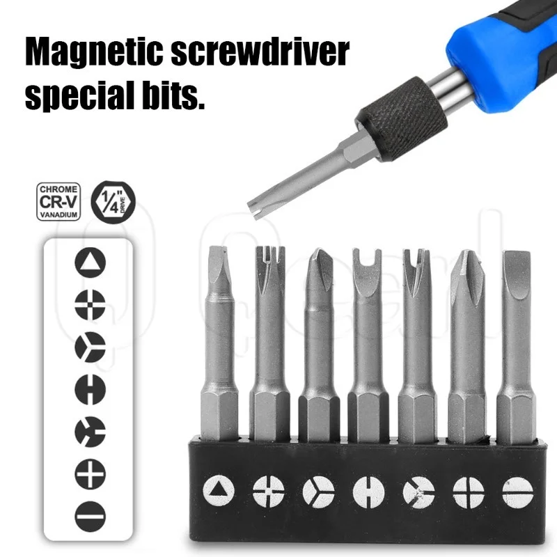 7pcs-Precision-Y-U-Shaped-Triangle-Screwdriver-Magnetic-Bit-1-4-Inner ...