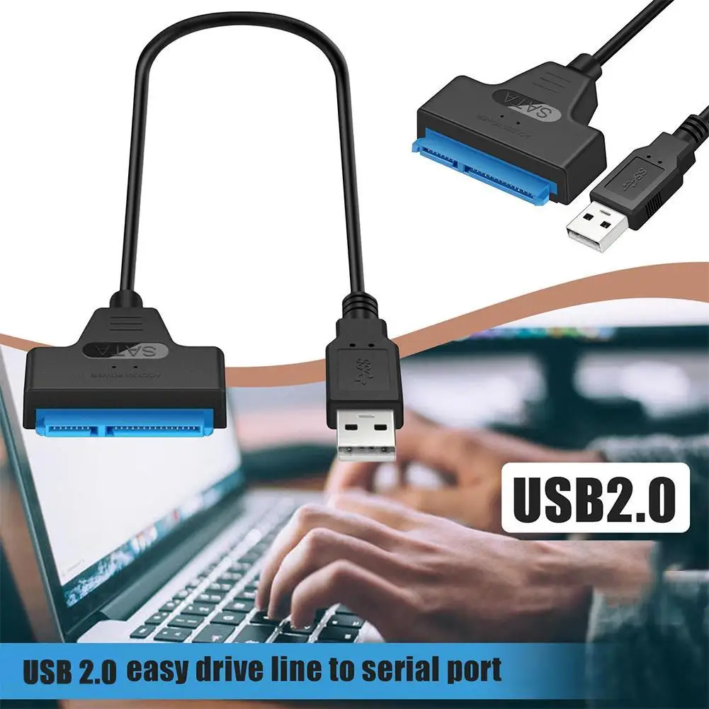 Easy-Drive-Line-USB-2-0-To-SATA-22pin-Cable-Adapter-Converter-Lines-HDD ...