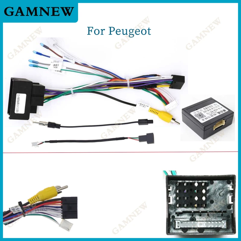 Car Wiring Harness Adapter Power Cable Canbus Box Decoder For Peugeot ...