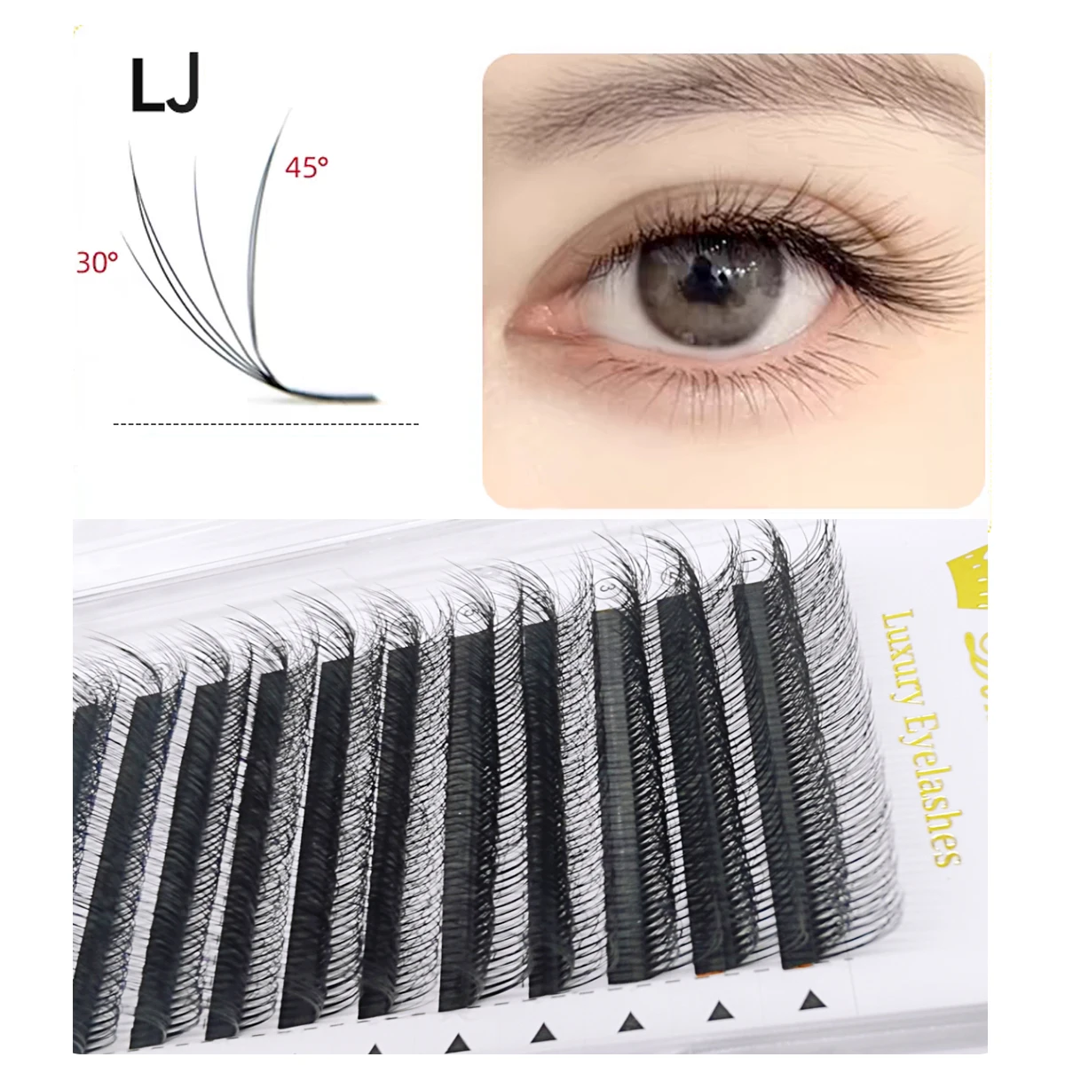 5D Camellia False Eyelashes LC LB LD LU curl Eyelash Extensions Soft ...