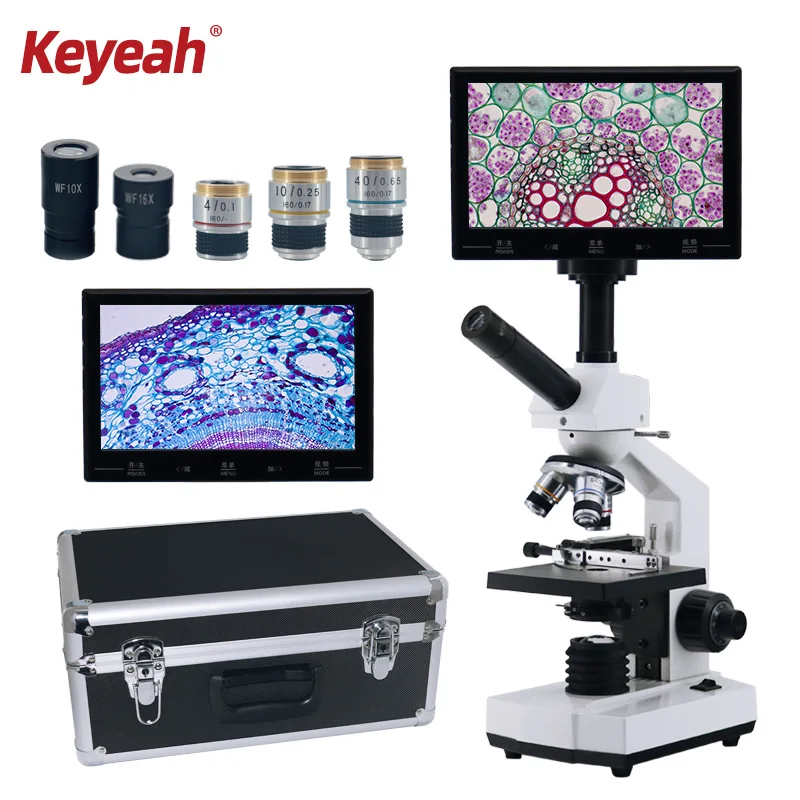Professional-Laboratory-Biological-blood-cells-HD-Microscope-40X-1600X ...