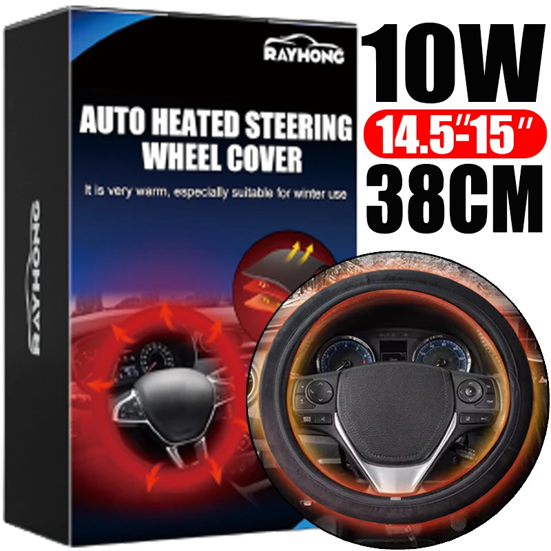 Car-Heated-Steering-Wheel-Cover-Universal-Steering-Wheel-Warmer-Heated ...