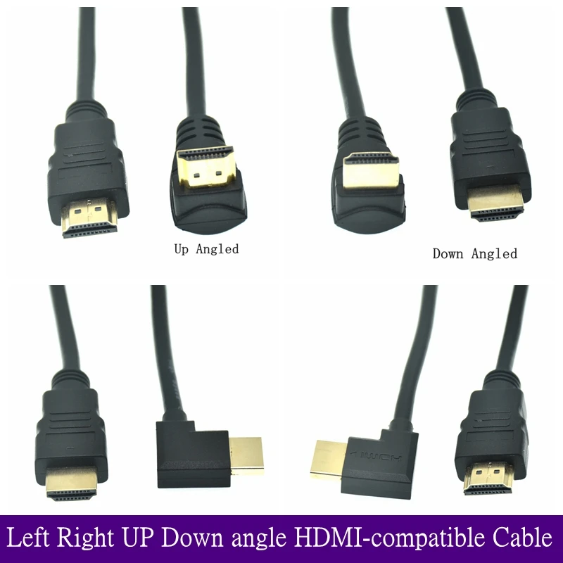 Short-90-Degree-Left-Right-UP-Down-Angle-HDMI-compatible-Cable-Double ...