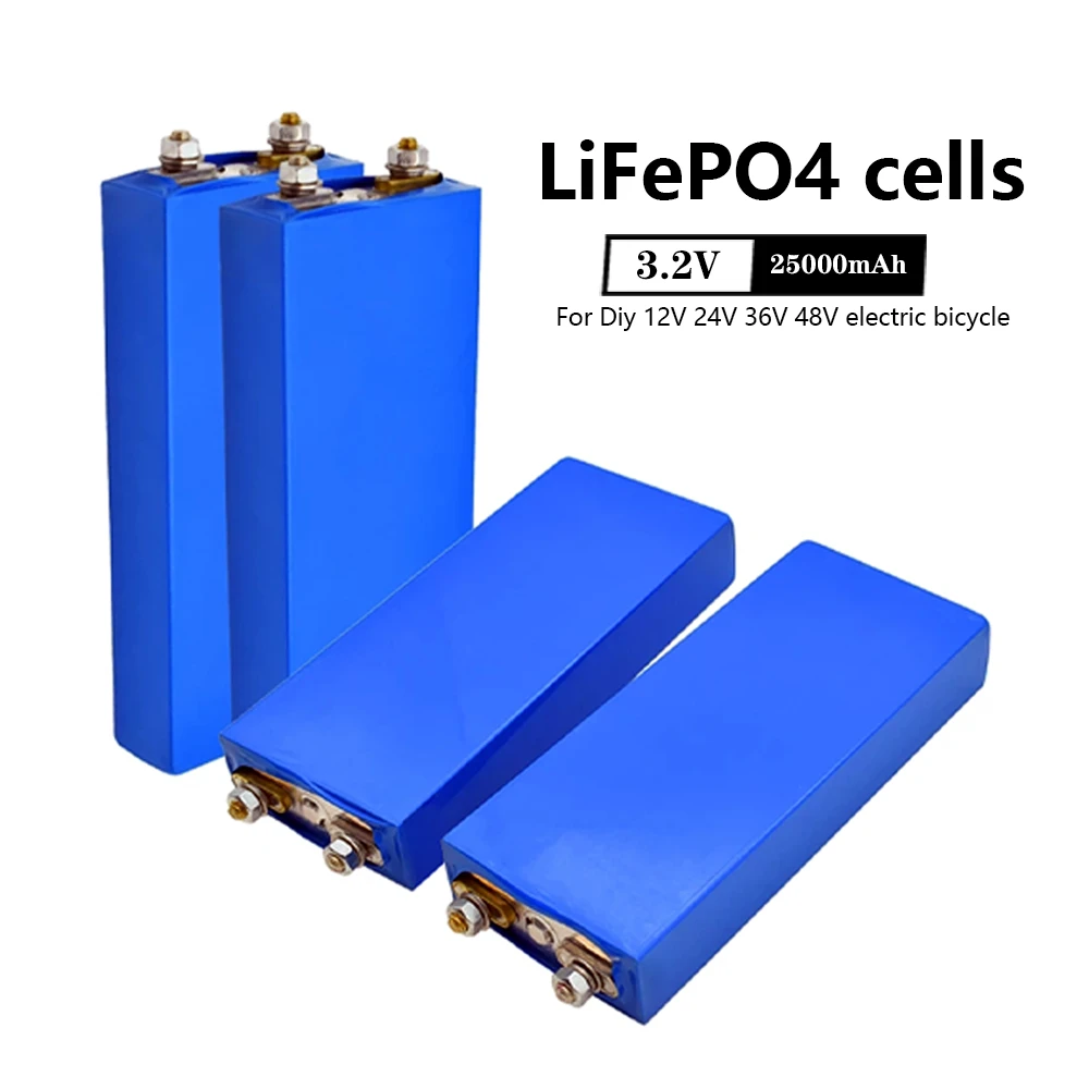 25000mah 3.2v 25ah Lifepo4 Battery Cell Lithium Iron Phosphate Deep Cycles For Diy 12v 24v 36v ...